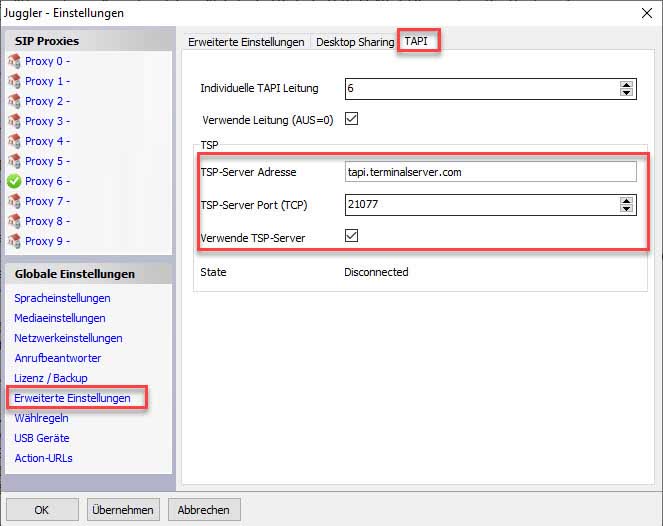 Mia TAPI-Server TSP (Telephony Service Provider) | GlobalIPTel